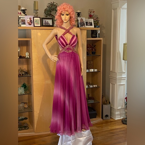 Cinderella | Dresses | Rhinestone Studded Raspberry Colored Evening ...